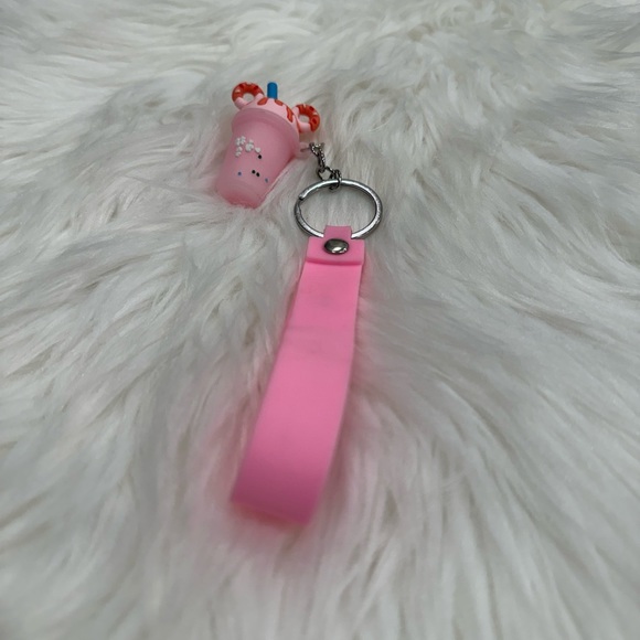 Disney | Accessories | Disney Mickey Pink Bubble Tea Cup Shape Keychain ...
